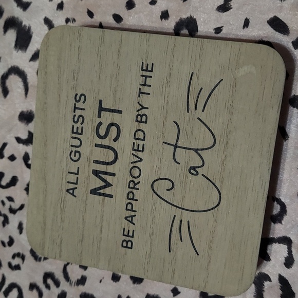 Accents | Wooden Cat Approved Sign | Poshmark